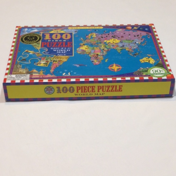 eeboo Corporation | Party Supplies | 0 Piece Puzzle World Map Nib ...